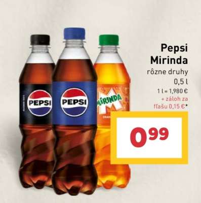 PEPSI akcia ᐅ Dnes od ️ 0,55